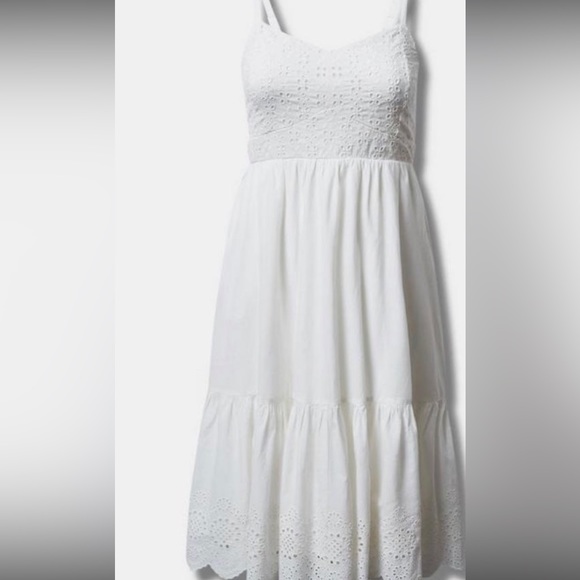 torrid | Dresses | Festi Eyelet Gauze Button Front Midi Dress | Poshmark